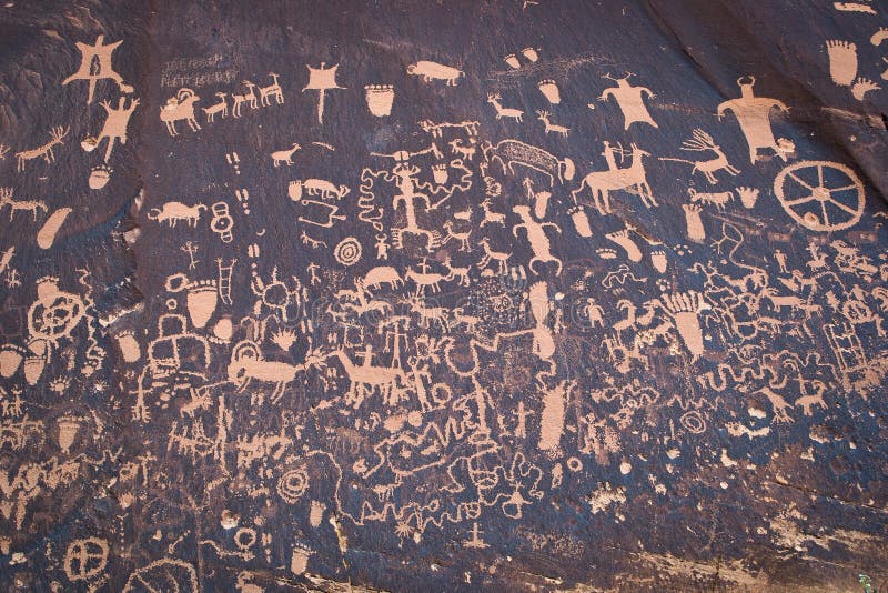 Native American Indian Writing On Rock Stock Photo - Image of american ...