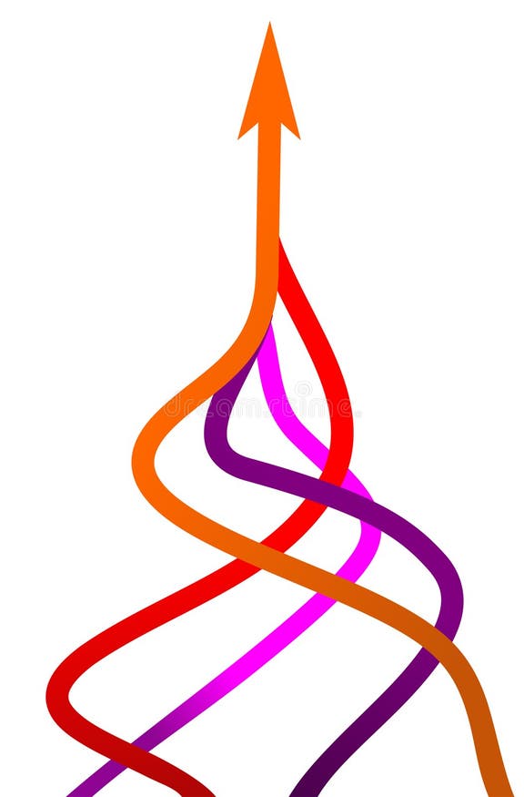 Arrows in Same Direction Rising To Suggesting Growth or Progress Stock ...