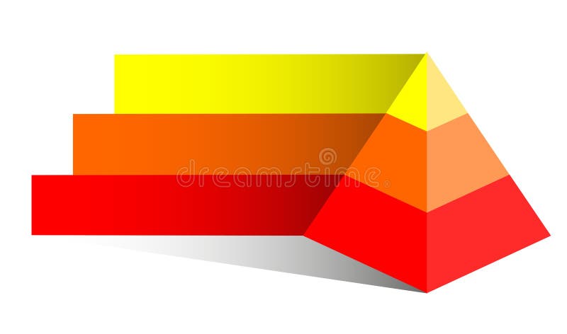 Pyramid Shape Made of Three Layers for Presenting Business Ideas or ...