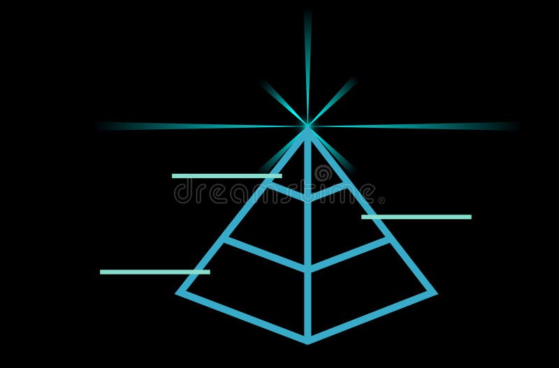 Infographic Blue Pyramid with Three Step Guide To Digital Success and ...