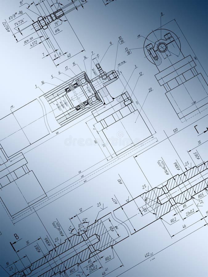 Engineering Sketch stock photo. Image of accuracy, line - 17532874
