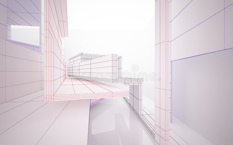 Drawing Abstract Architectural White Interior from an Array of Spheres ...