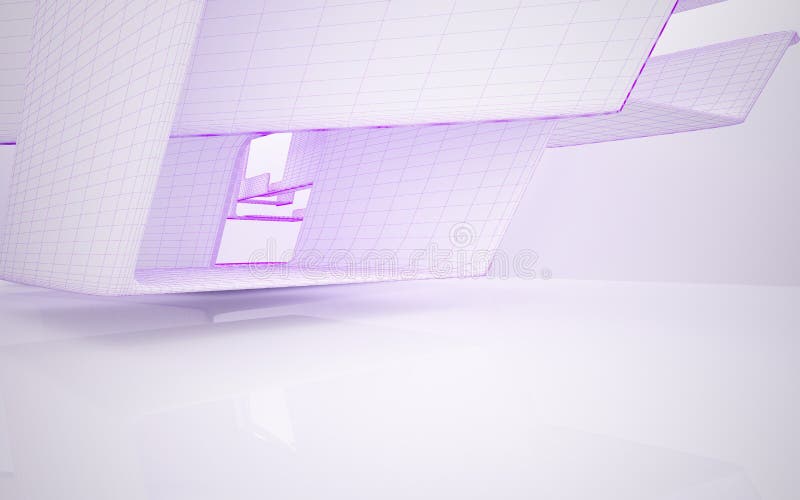 Drawing Abstract Architectural White Interior from an Array of Spheres ...