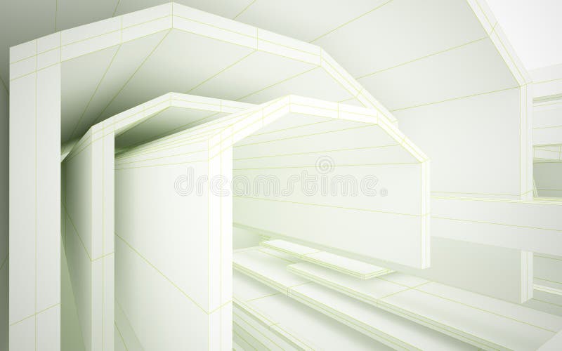 Drawing Abstract Architectural White Interior from an Array of Spheres ...