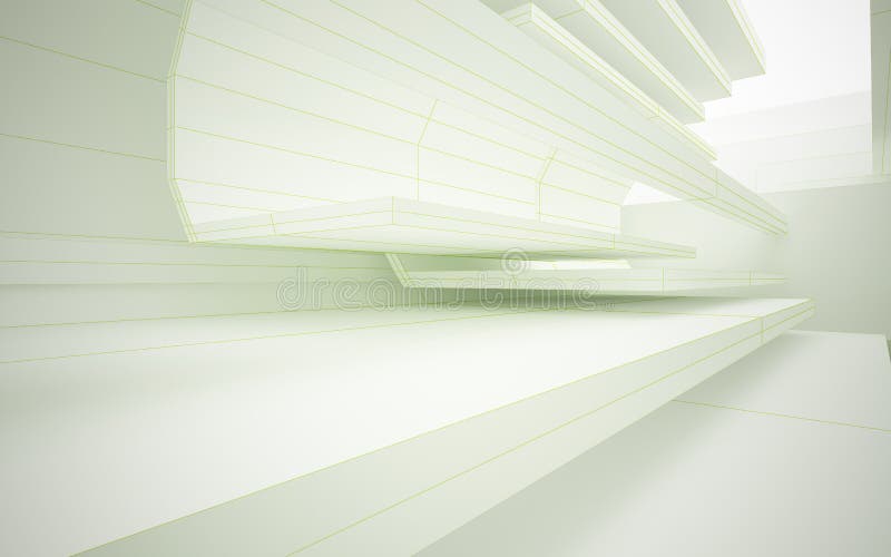 Drawing Abstract Architectural White Interior from an Array of Spheres ...