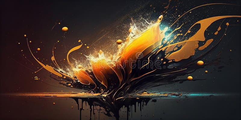 Drawing an Abstract Explosion of Colors on a Uniform Background ...