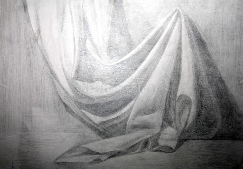 Drawing Academic AFabric a Drapery Stock Illustration - Illustration of ...