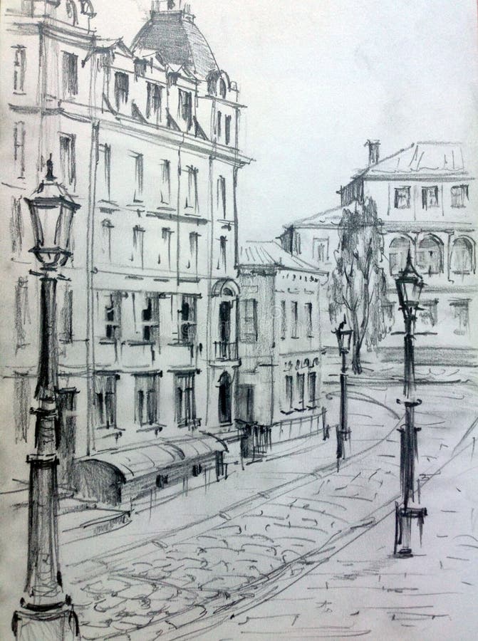 Drawing of Architectural Structures of the Old City Executed from Life ...