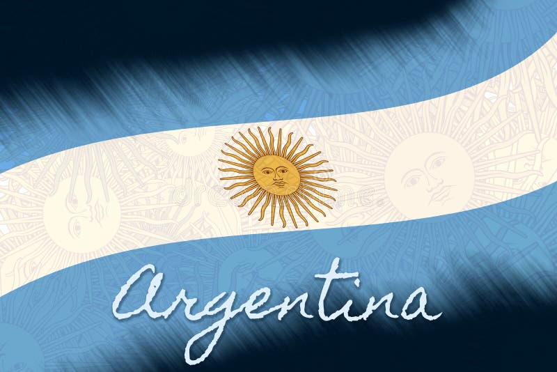 Drawing of the Argentina Flag, Space for Text or Images. Stock ...