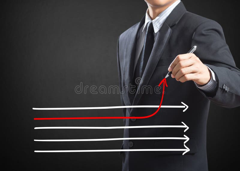 Drawing Arrows in Different Directions Stock Image - Image of ...