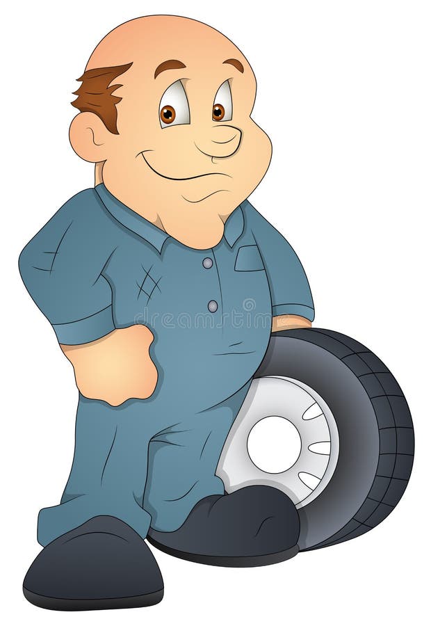 Automobile Engineer - Cartoon Character - Vector Illustration Stock ...