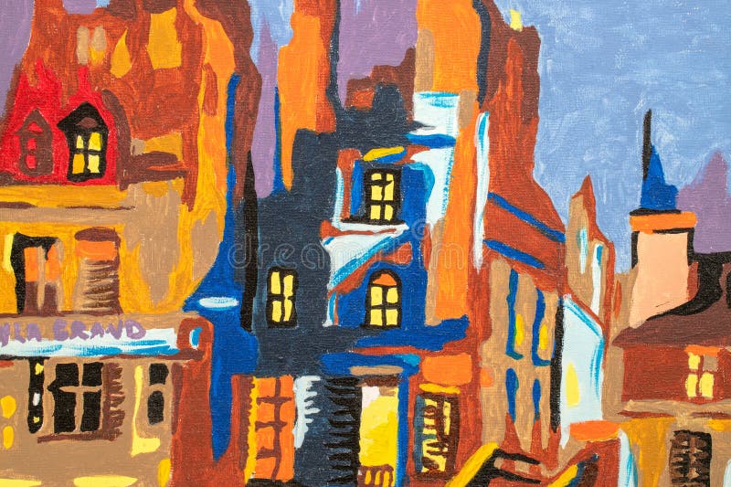 Drawing of the City of Dreams, Macro. Stock Illustration - Illustration ...