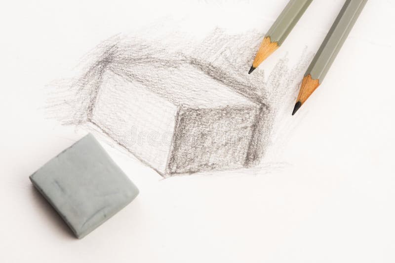 Drawing of Artist by Pencil on Paper Stock Photo - Image of paper ...