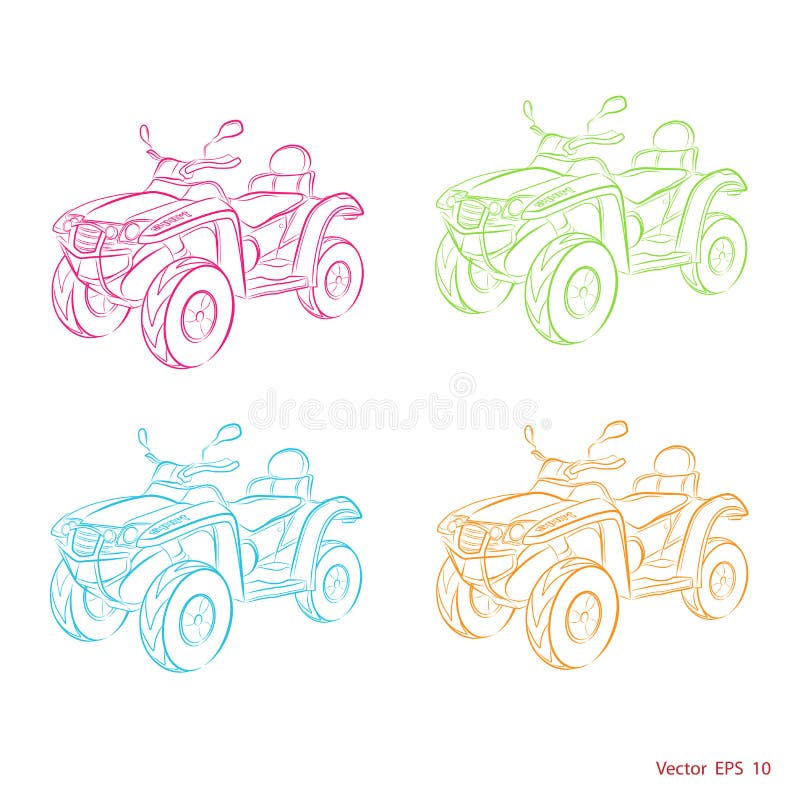 Atv Line Drawing Stock Illustrations – 152 Atv Line Drawing Stock ...