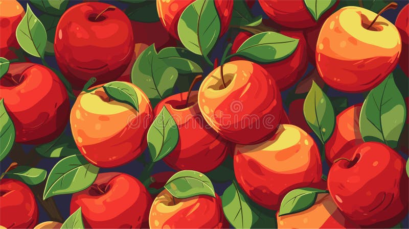 Drawing Background of Apples Vector Stock Vector - Illustration of food ...