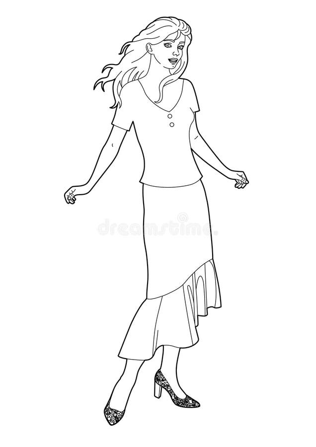 Drawing of a Beautiful Woman Stock Vector - Illustration of beautiful ...