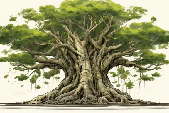 Big Tree Drawing Stock Illustrations – 12,187 Big Tree Drawing Stock ...