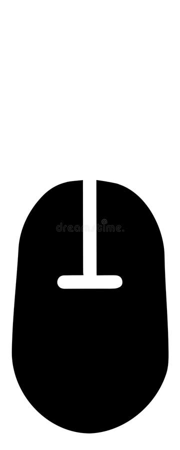 The Drawing of a Black Computer Mouse, a Small Hardware Input Device ...
