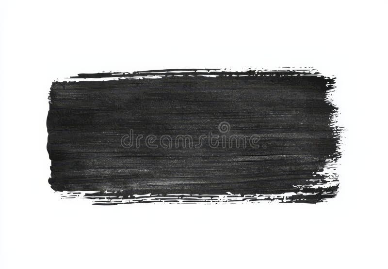 Drawing in Black Ink Using a Brush in a Rectangle Shape. Stock Photo ...