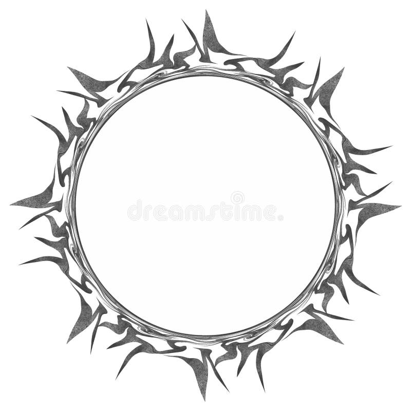 Drawing of Black Sun, Mandala Art Stock Illustration - Illustration of ...