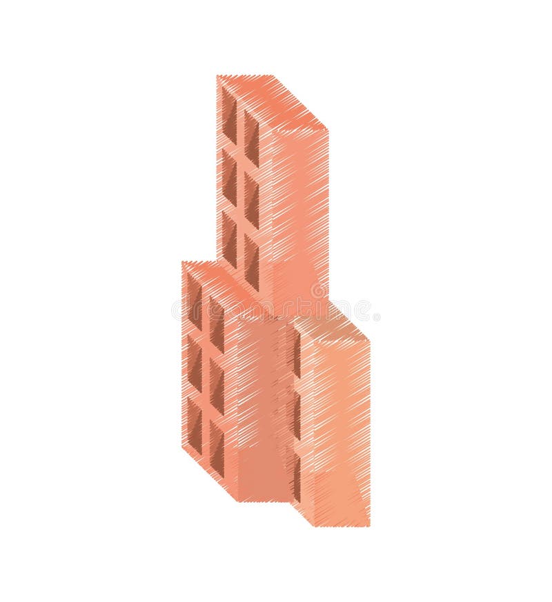 Drawing Blocks Brick Construction Tool Stock Illustration ...
