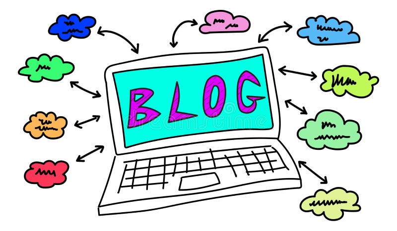 Blog Concept on a Laptop Screen Stock Image - Image of laptop, blogging ...