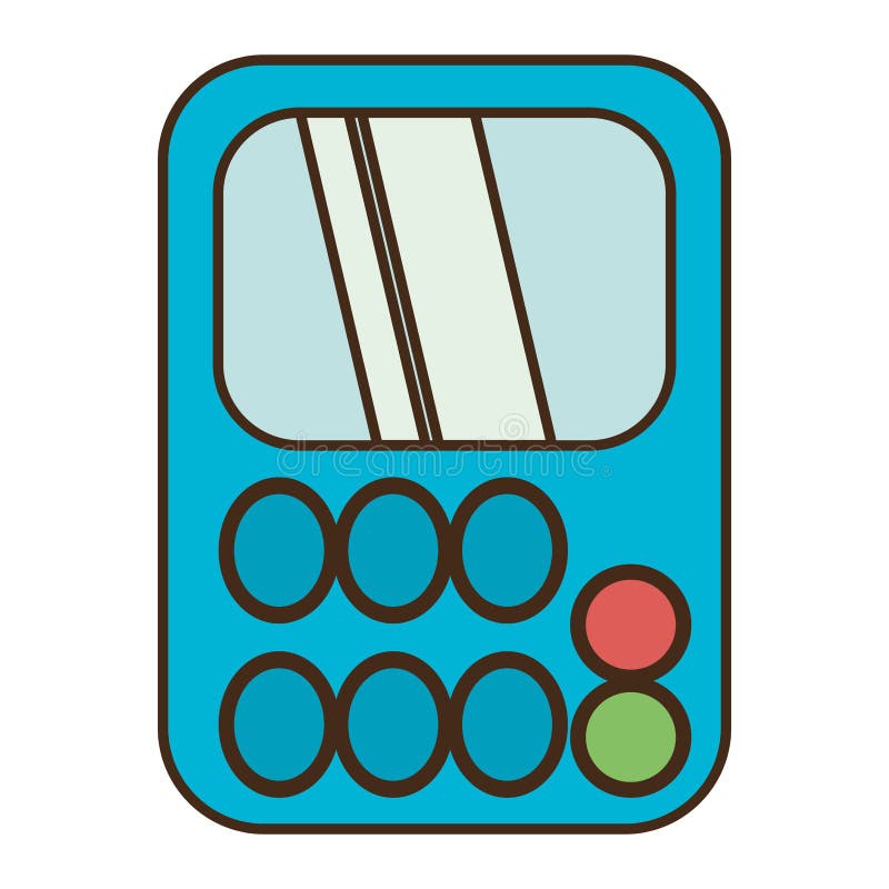 Drawing Blue Calculator Class Supplie School Stock Vector ...