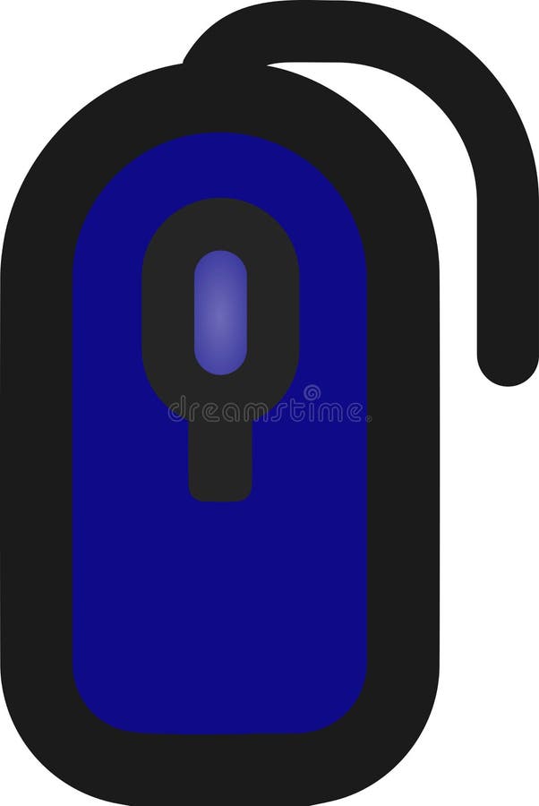 The Drawing of a Blue Computer Mouse, a Small Hardware Input Device ...