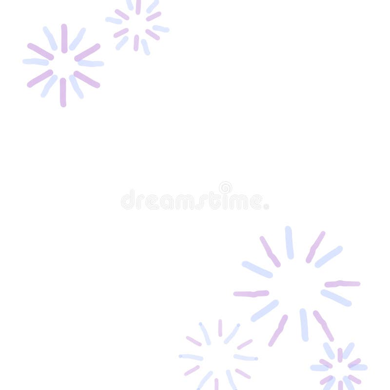 Drawing of Blue and Purple Firework on White Background Stock ...