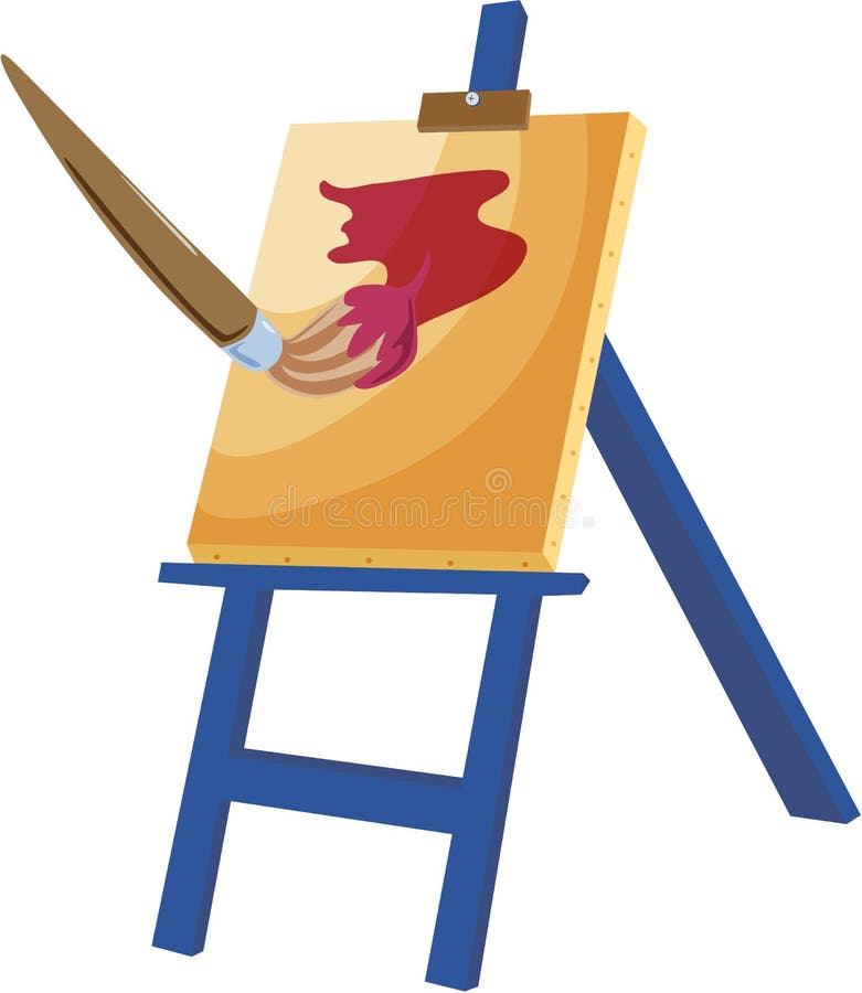 Drawing Board Icon in Monochrome Style Isolated on White Background ...