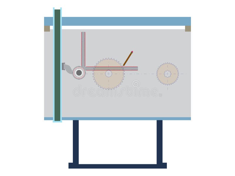 Drawing board stock illustration. Illustration of blueprint - 25110631