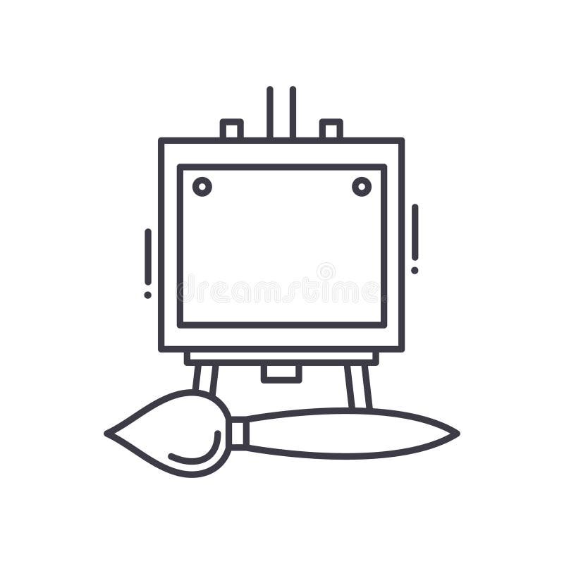 Drawing Icon, Black Vector Sign with Editable Strokes, Concept ...