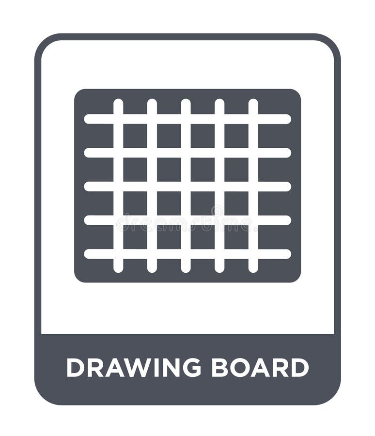 Drawing Board Icon in Trendy Design Style. Drawing Board Icon Isolated ...