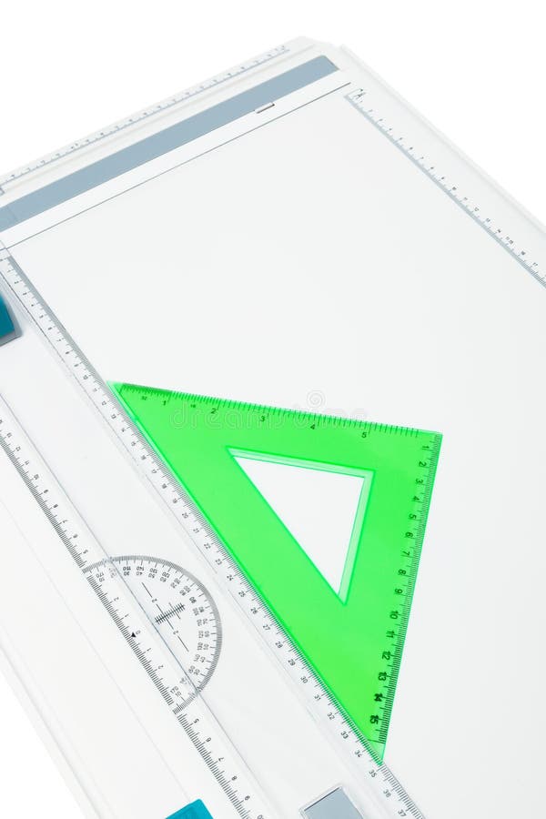 Drawing Board with Measuring Instruments Stock Image - Image of board ...