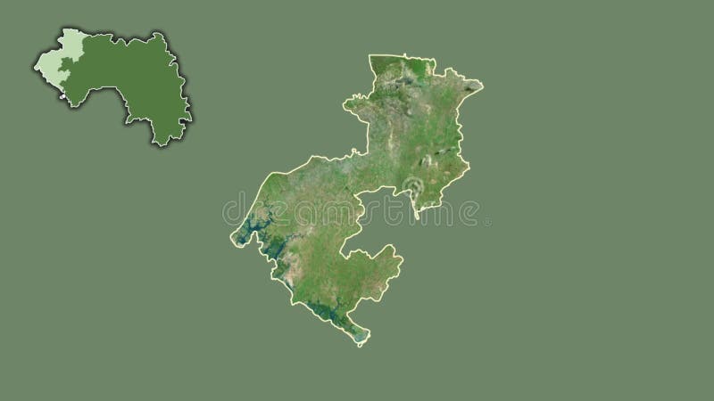 Boke, Guinea, Extruded and Isolated. Satellite Stock Video - Video of ...