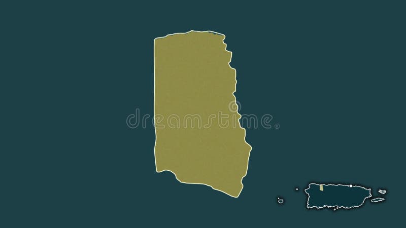 Camuy, Puerto Rico, Extruded and Isolated. Pattern Stock Footage ...