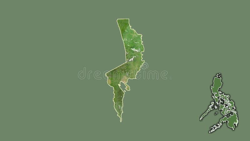 Davao Oriental, Philippines, Extruded and Isolated. Satellite Stock ...