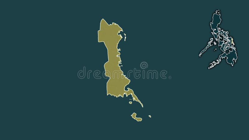 Eastern Samar, Philippines, Extruded and Isolated. Pattern Stock ...