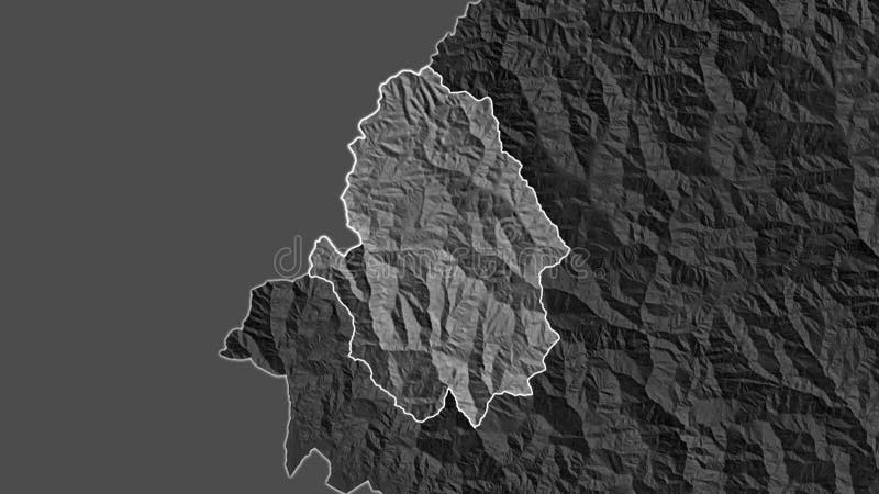 Haa - District of Bhutan, Extruded. Grayscale Stock Video - Video of ...