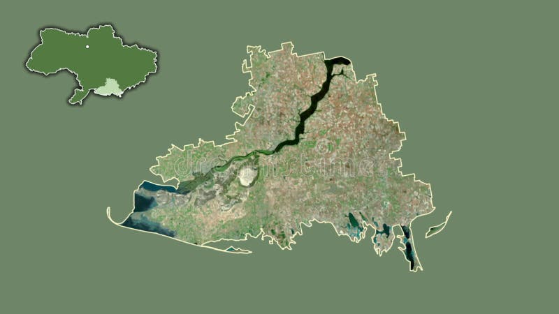 Kherson, Ukraine, Extruded and Isolated. Satellite Stock Video - Video ...