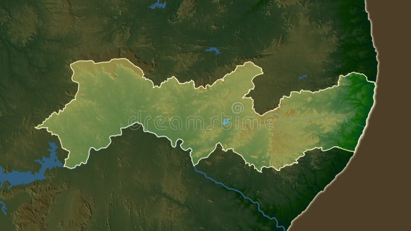 Pernambuco - State of Brazil, Extruded. Physical Stock Footage - Video ...