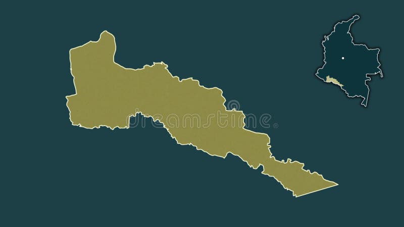 Putumayo - Intendancy of Colombia, Extruded and Isolated. Pattern Stock ...