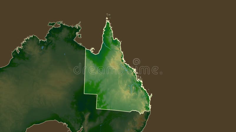 Queensland - State of Australia, Extruded. Physical Stock Video - Video ...