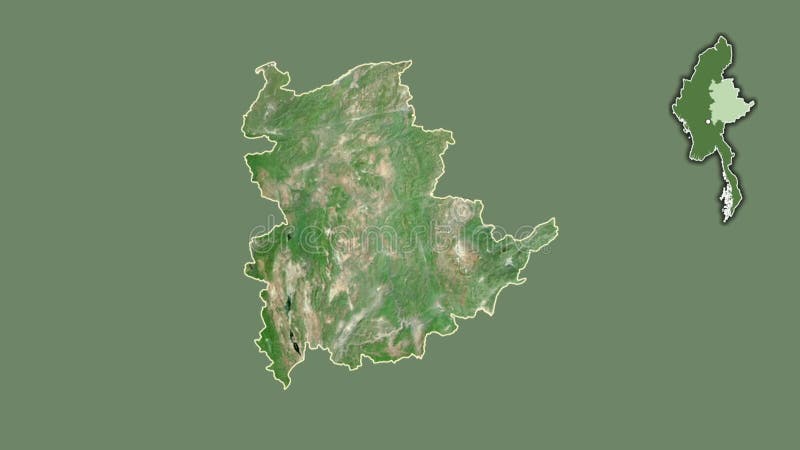 Shan, Myanmar, Extruded and Isolated. Satellite Stock Footage - Video ...