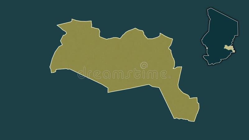 Sila - Region of Chad, Extruded and Isolated. Pattern Stock Video ...