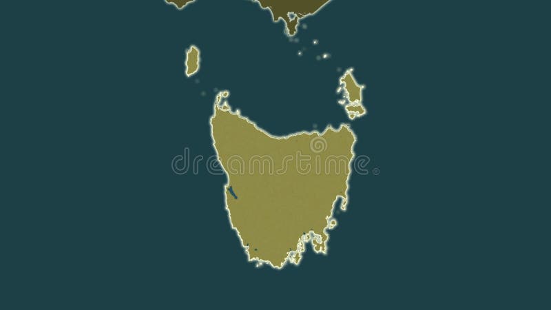 Tasmania - State of Australia, Extruded. Pattern Stock Video - Video of ...