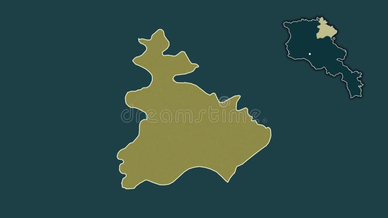 Tavush - Province of Armenia, Extruded and Isolated. Pattern Stock ...