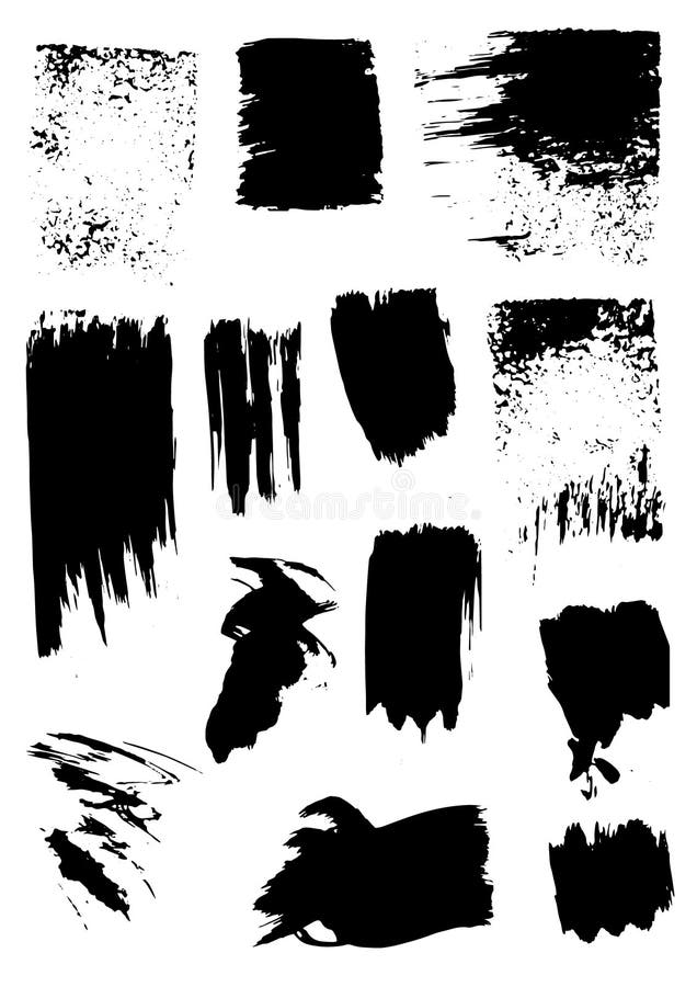 Creative Design. Drawing with a Brush, Sponge, Textile Stock Vector ...