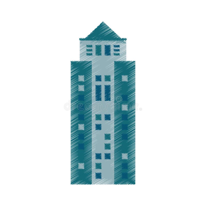 Drawing Building Business Architecture Modern Stock Illustration ...