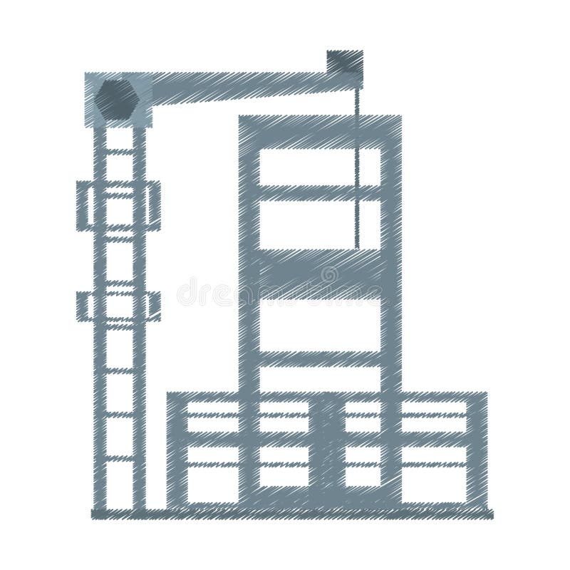 Drawing Building Construction Structure Steel Stock Illustration ...